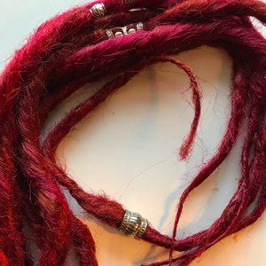 Damnation Hair | Accessories | 5 Red Dreads Dreadlocks Hair Extensions ...